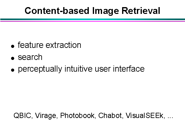 Content-based Image Retrieval